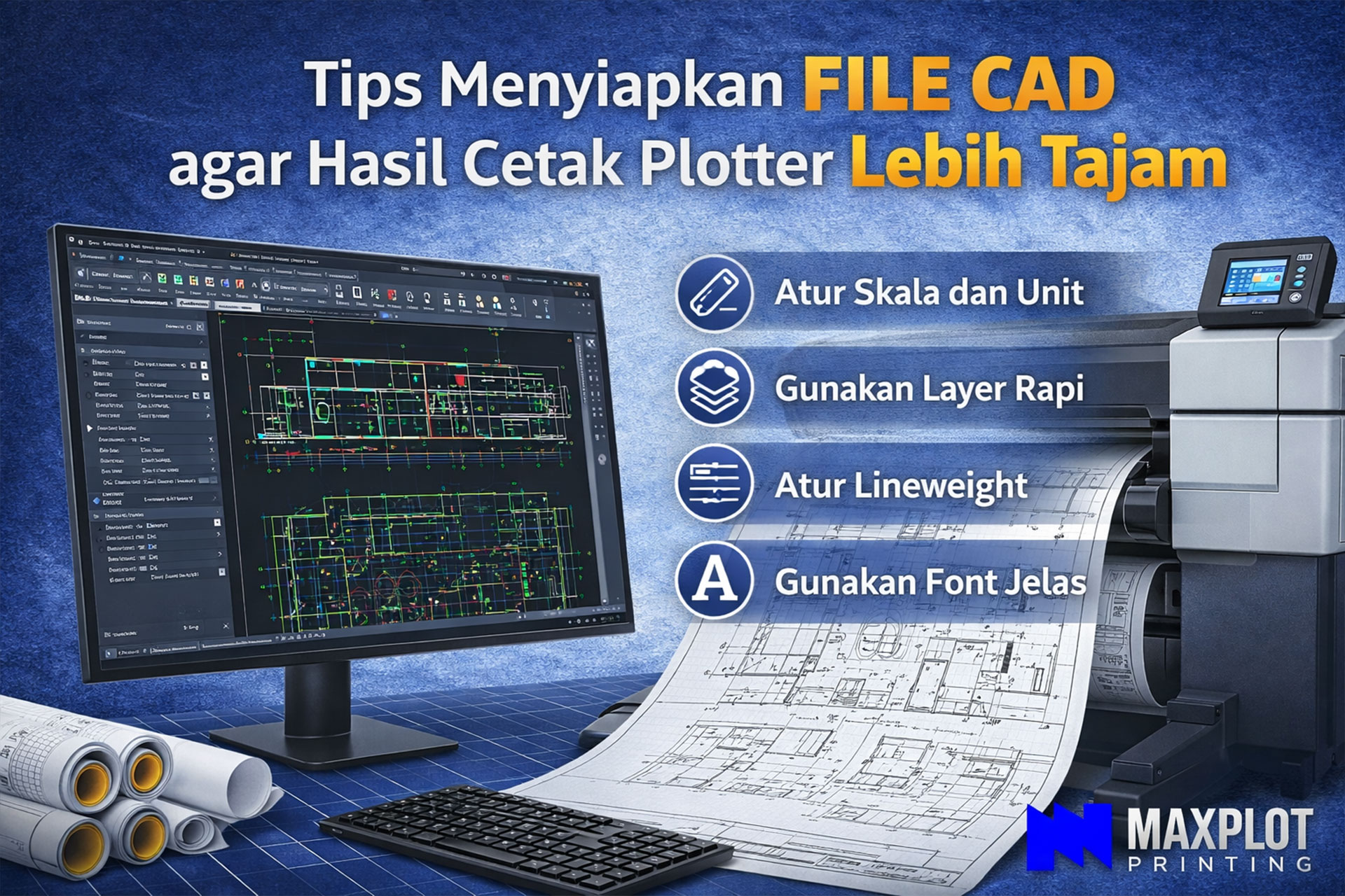 Menyiapkan File CAD agar Hasil Cetak Plotter Tajam